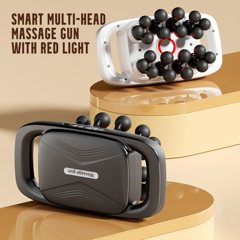 Smart Multi-Head Massage Gun with Red Light – houstonnd